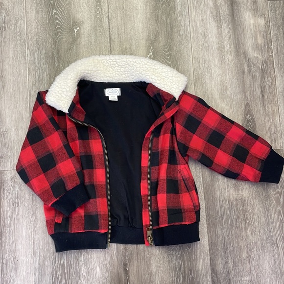 Mud Pie | Jackets & Coats | Mud Pie Red And Black Buffalo Print Bomber ...